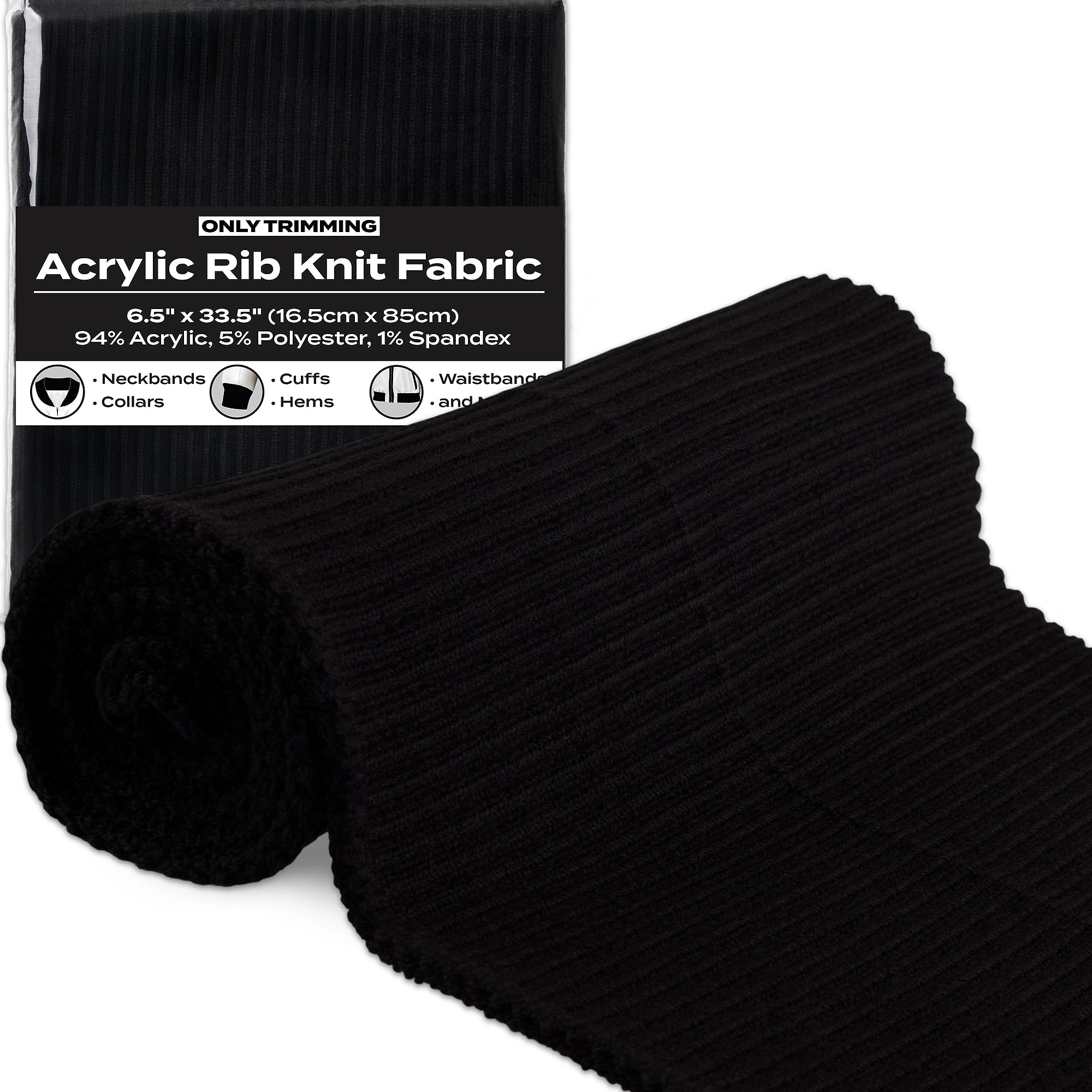 2x2 Acrylic Rib Knit Fabric – Only Trimming