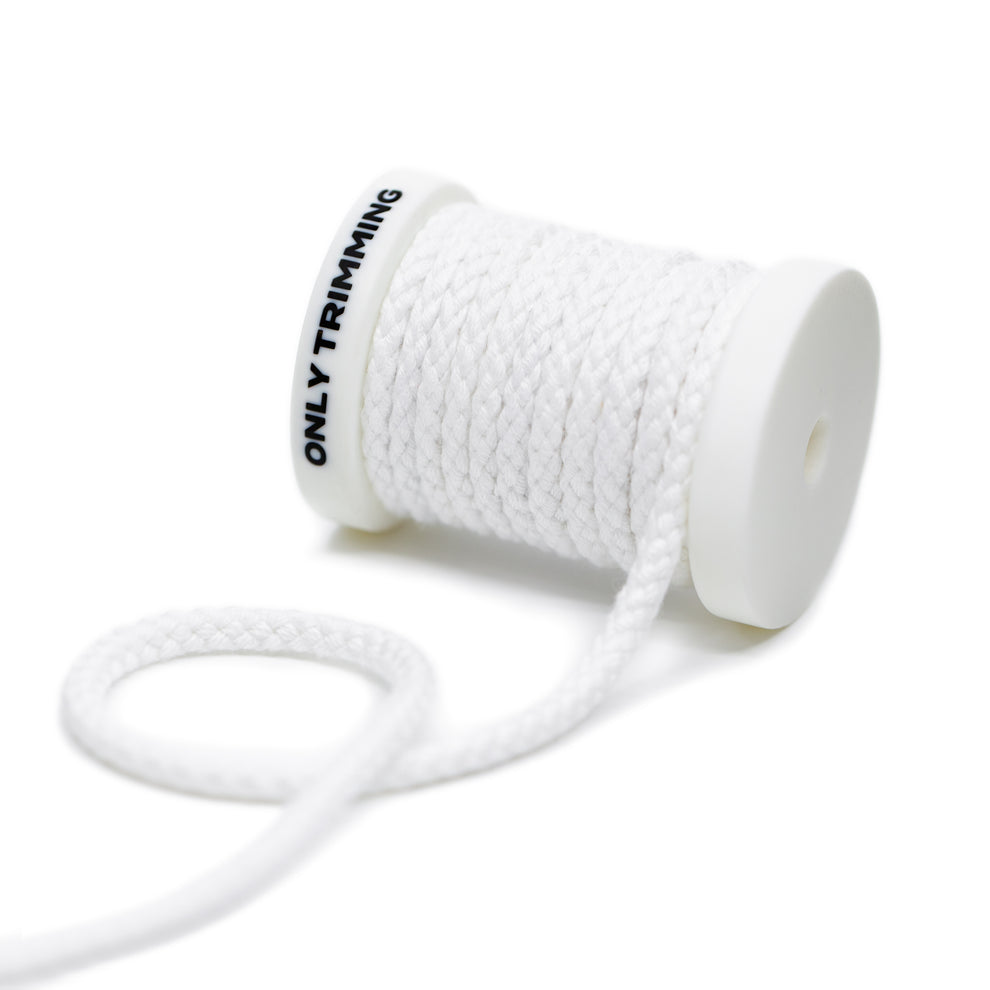 4mm 3/16 Inch Drawstring Braided Soft Cotton Cord Rope – ONLY TRIMMING